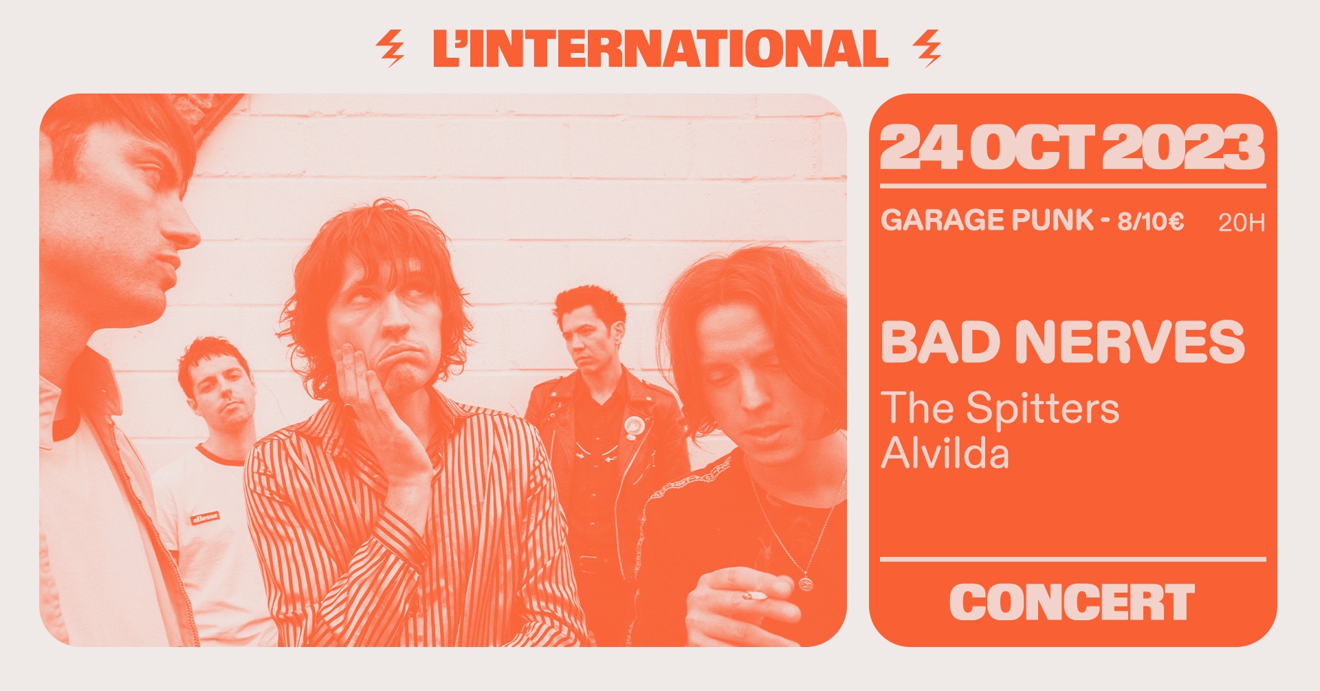 Concerts : Bad Nerves, The Spitters et Alvilda à l'International (Paris ...